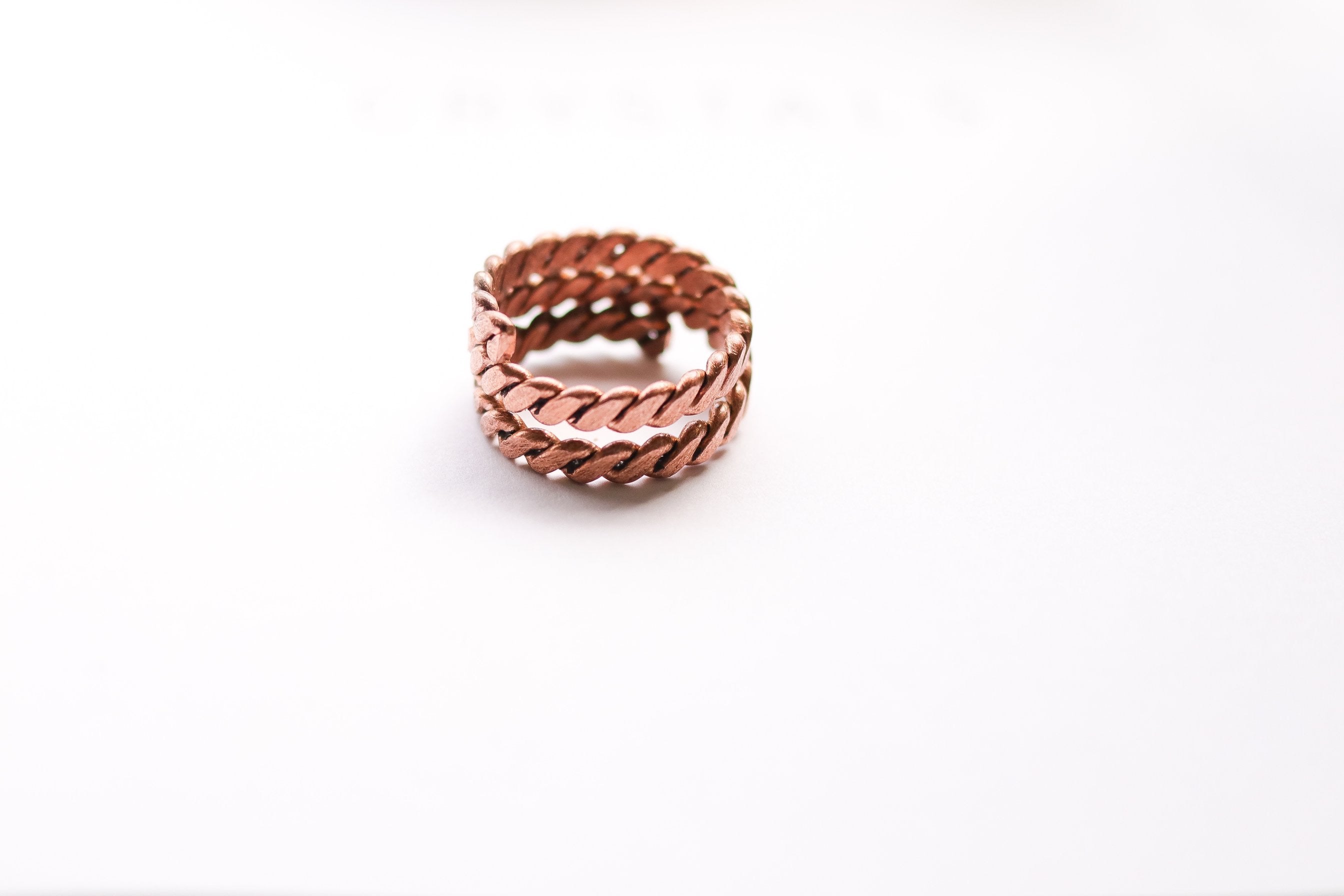 Authentic Pure Copper Tensor Ring Hammered With Love Nicola Tesla Coil ...